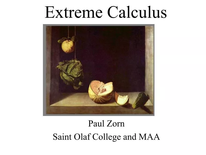 PPT - Extreme Calculus PowerPoint Presentation, free download - ID:1452351