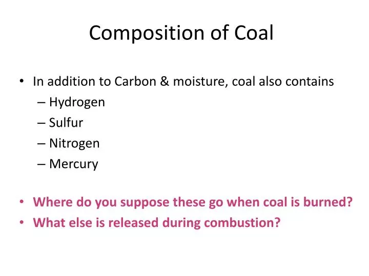 PPT - Composition of Coal PowerPoint Presentation, free download - ID ...
