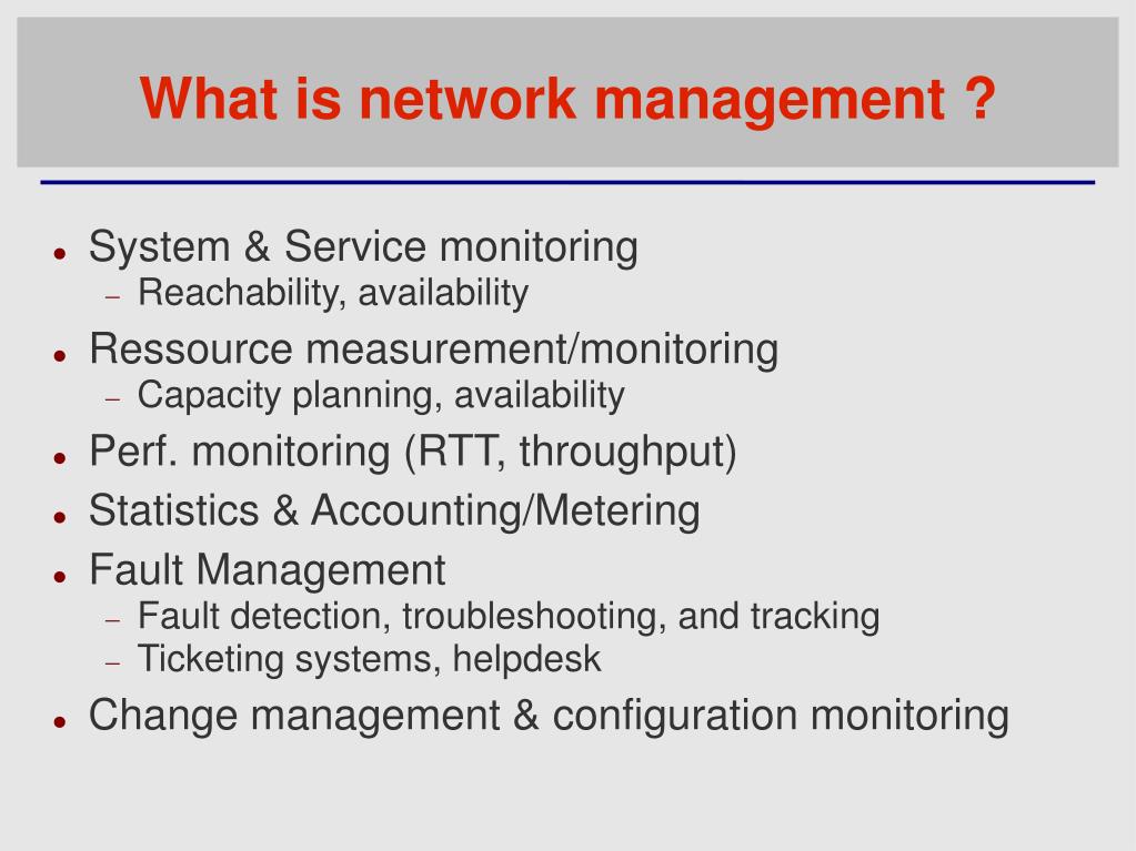 PPT - Network Operations and Network Management PowerPoint Presentation ...