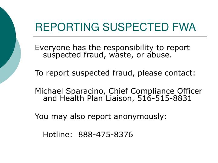 PPT - FRAUD, WASTE & ABUSE TRAINING PowerPoint Presentation - ID:1457024