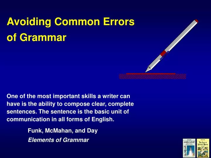 PPT - Avoiding Common Errors of Grammar PowerPoint Presentation, free ...