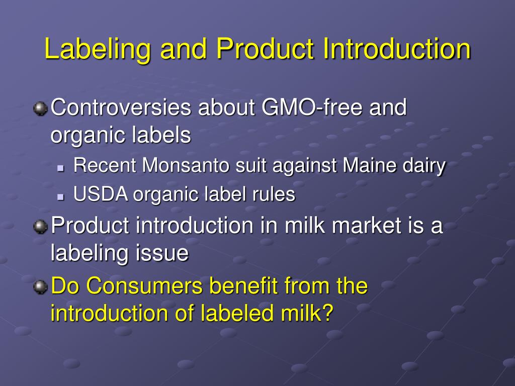 PPT - Consumer Valuation of rBST-free and Organic Milk PowerPoint ...