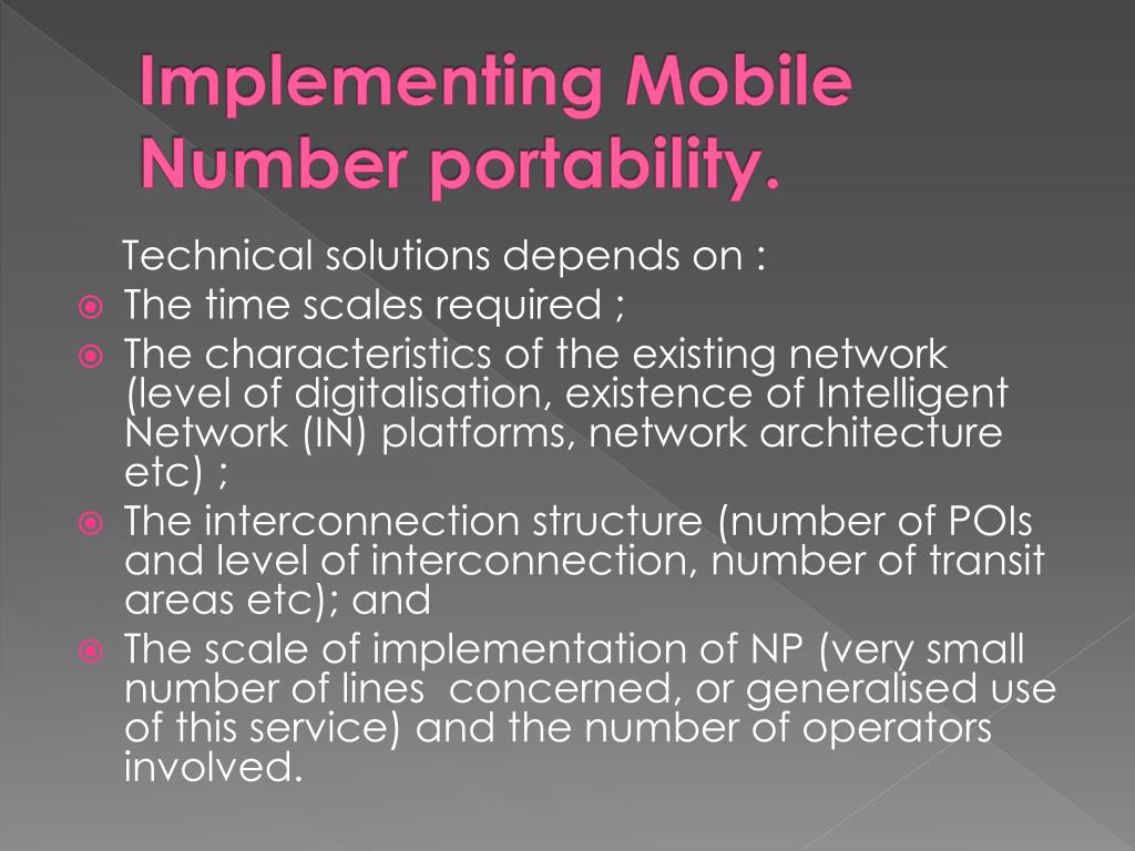 Ppt Mobile Number Portability Powerpoint Presentation Free Download