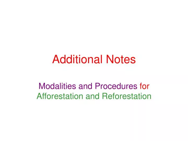 PPT - Additional Notes PowerPoint Presentation, free download - ID:1458877