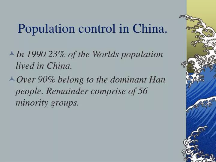 PPT - Population control in China. PowerPoint Presentation, free ...