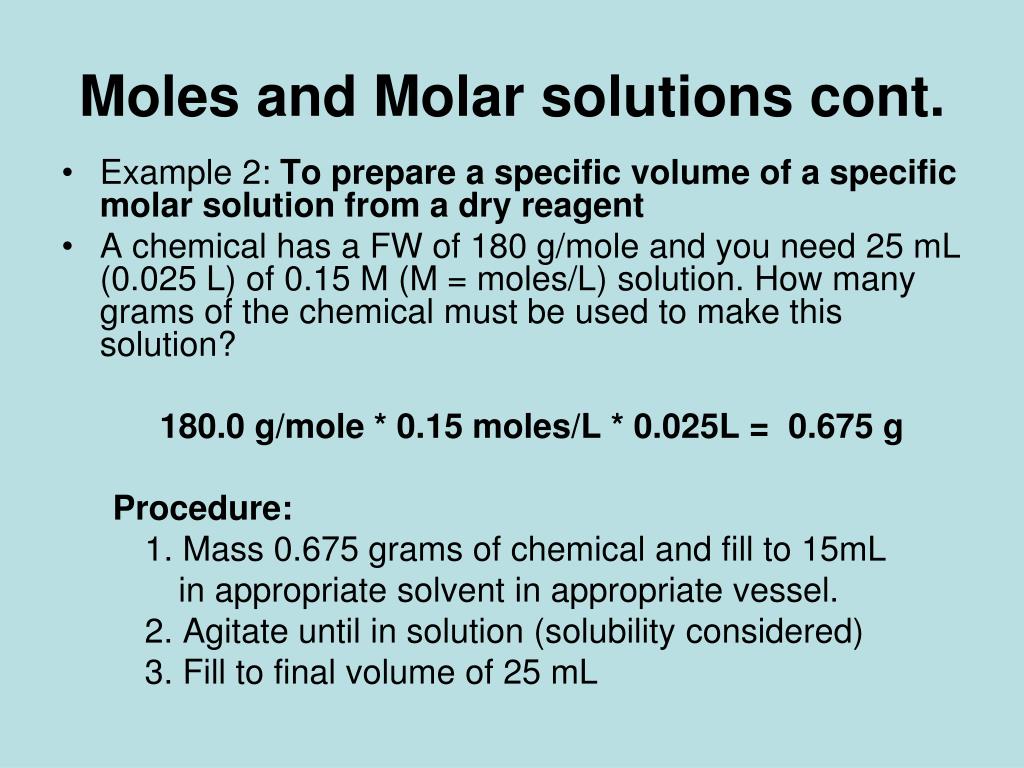 PPT - How to Make Simple Solutions and Dilutions Taken from: Resource ...