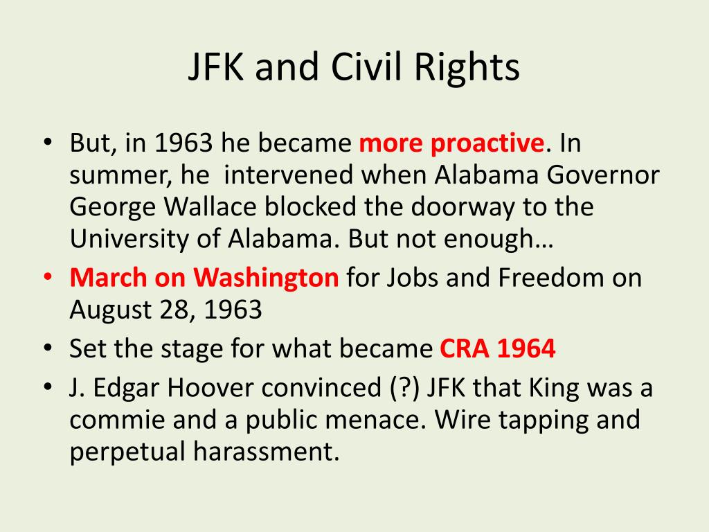 PPT - Domestic Policies in the Kennedy & Johnson Years PowerPoint ...