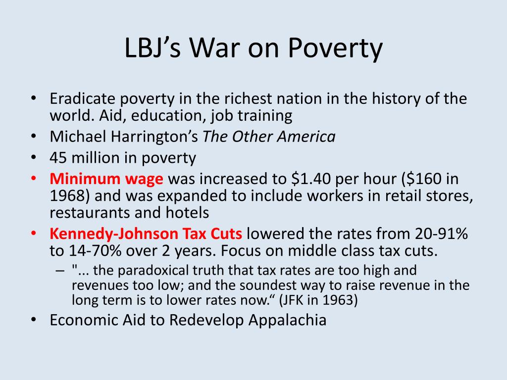 PPT - Domestic Policies in the Kennedy & Johnson Years PowerPoint ...