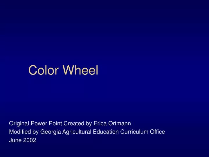 PPT - Color Wheel PowerPoint Presentation, free download - ID:1460196