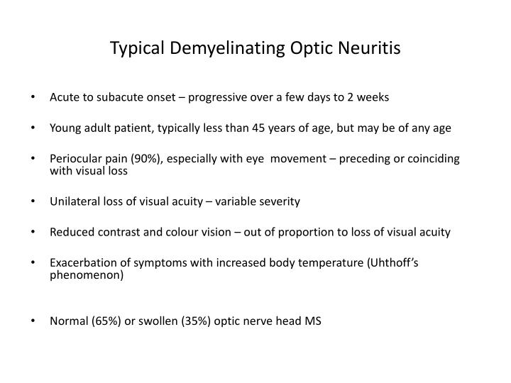 PPT - The Optic Neuritis Treatment Trial ( ONTT ) PowerPoint ...