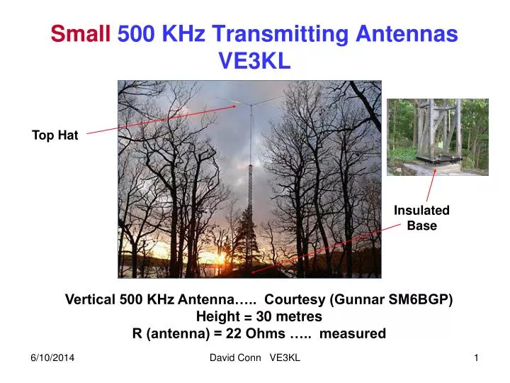 PPT - Small 500 KHz Transmitting Antennas VE3KL PowerPoint Presentation ...