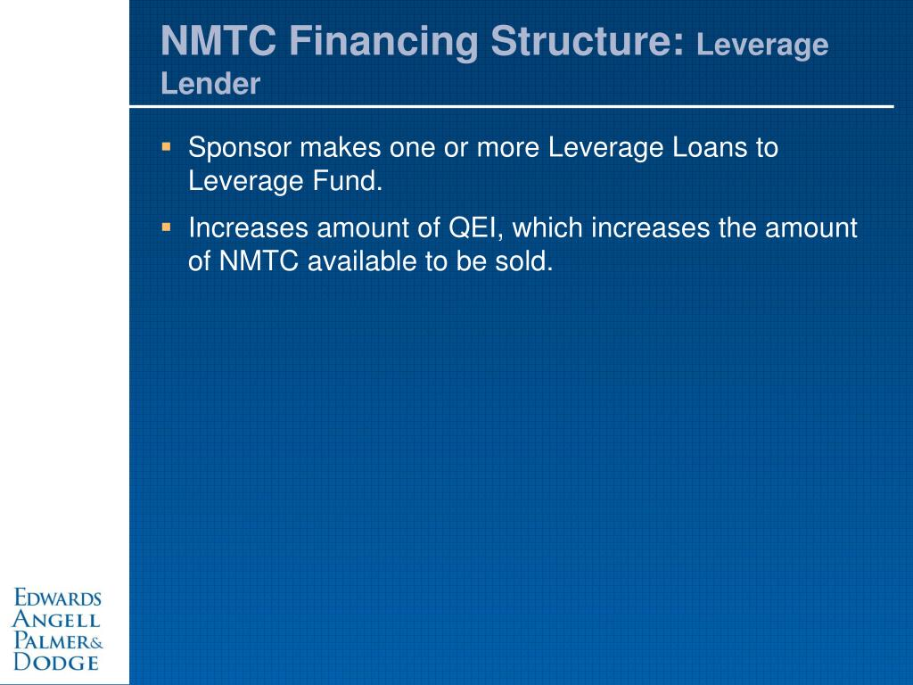 PPT - New Market Tax Credits Presentation Tax Exempt Sponsors ...