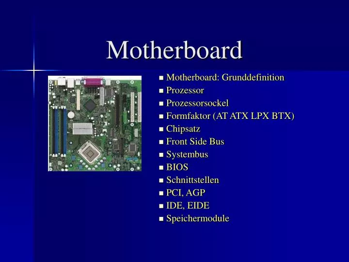 PPT - Motherboard PowerPoint Presentation, free download - ID:1462105