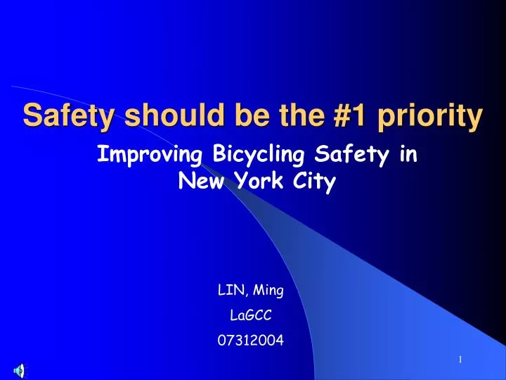 PPT - Safety should be the #1 priority PowerPoint Presentation, free ...
