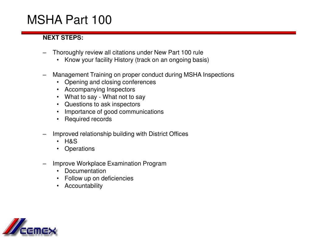 PPT - MSHA Part 100 Overview Arkansas Mine Safety & Health Conference ...