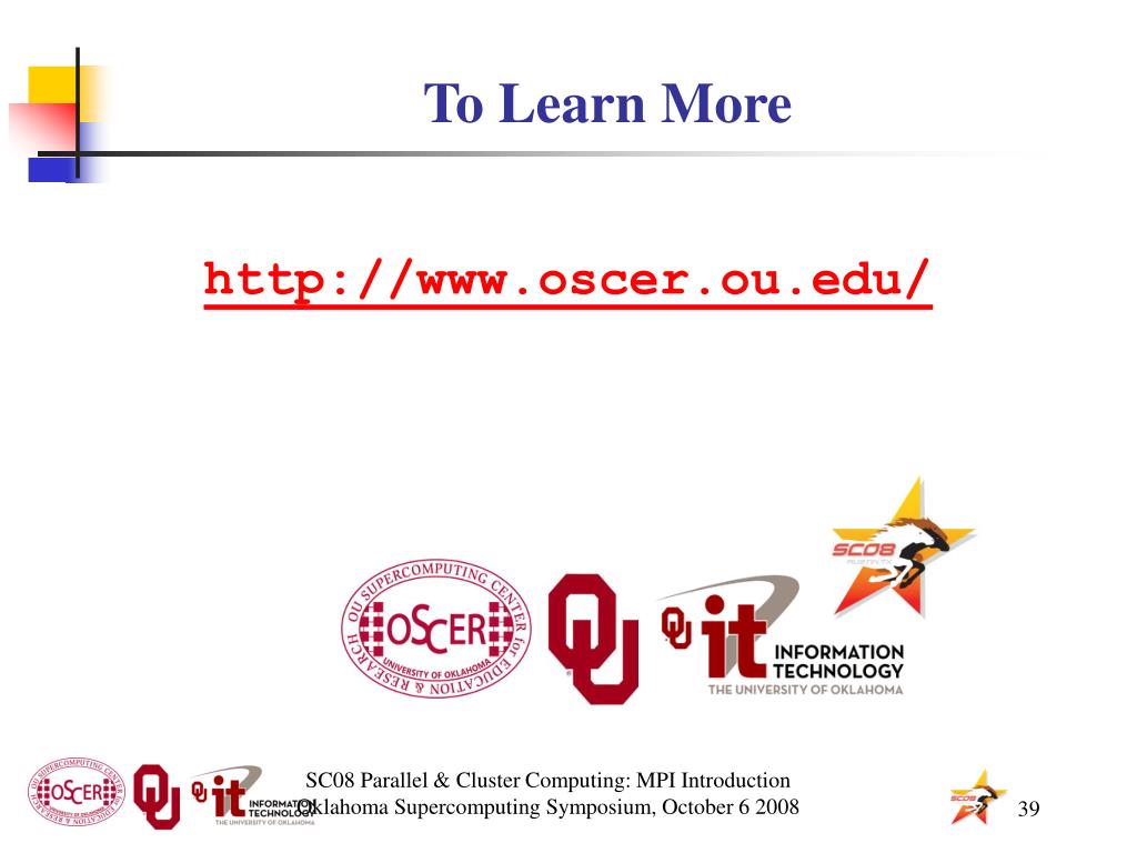 Ppt Parallel Programming And Cluster Computing Mpi Introduction Powerpoint Presentation Id1463716