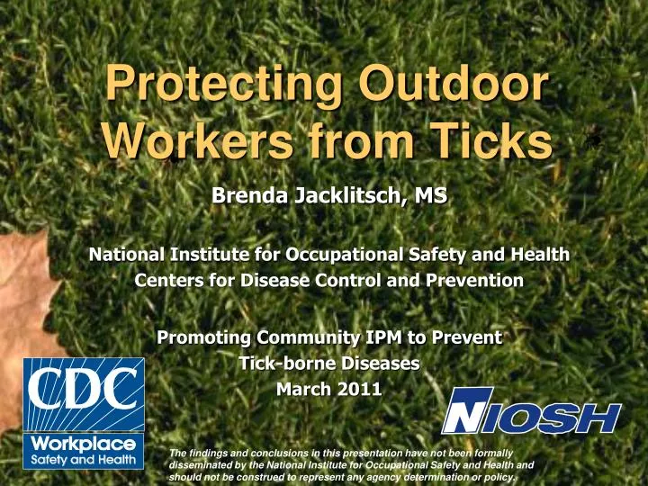 PPT - Protecting Outdoor Workers from Ticks PowerPoint Presentation ...