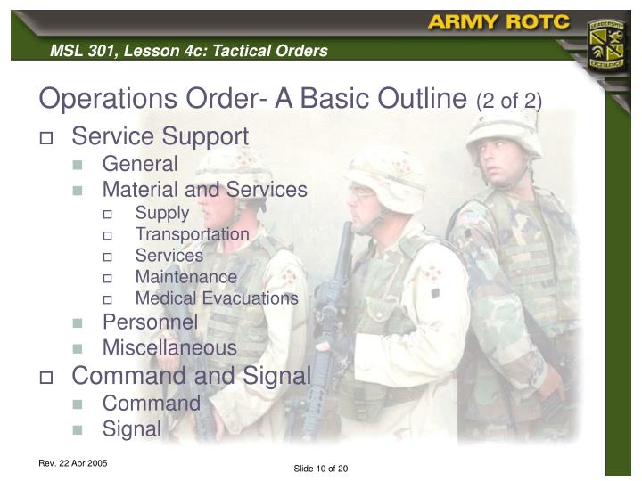 PPT - Tactical (Combat) Orders PowerPoint Presentation - ID:1464106