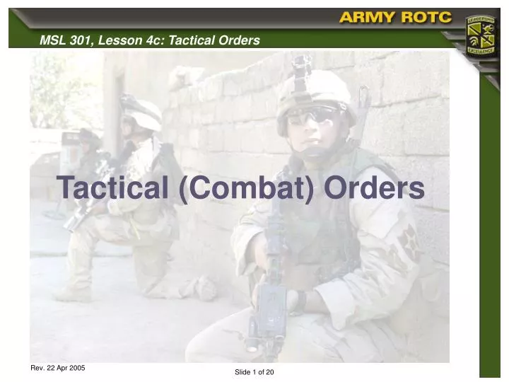 PPT - Tactical (Combat) Orders PowerPoint Presentation, free download ...