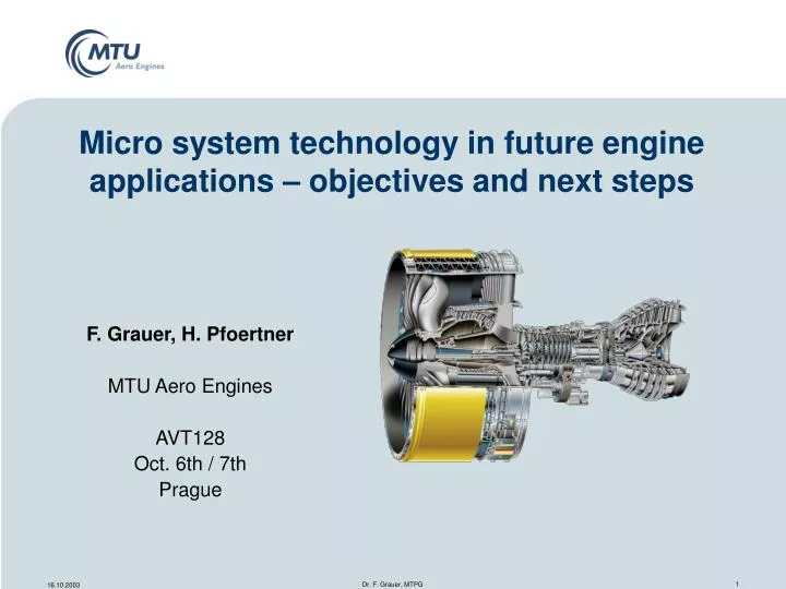PPT - Micro system technology in future engine applications ...