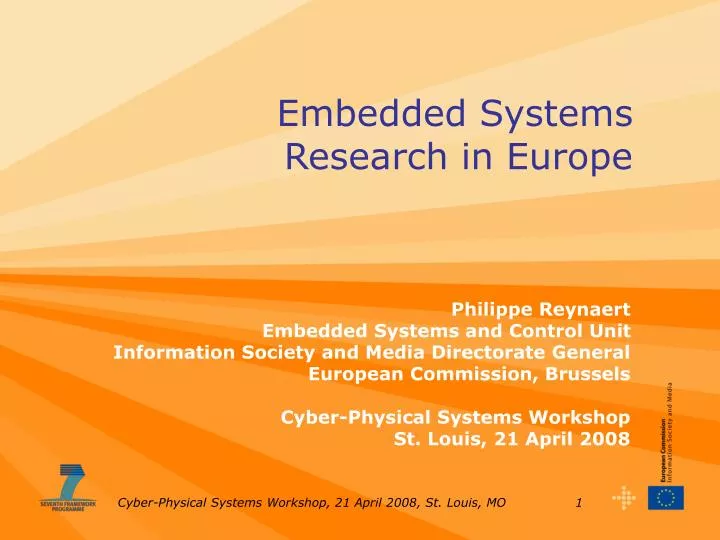 PPT - Embedded Systems Research in Europe PowerPoint Presentation, free ...