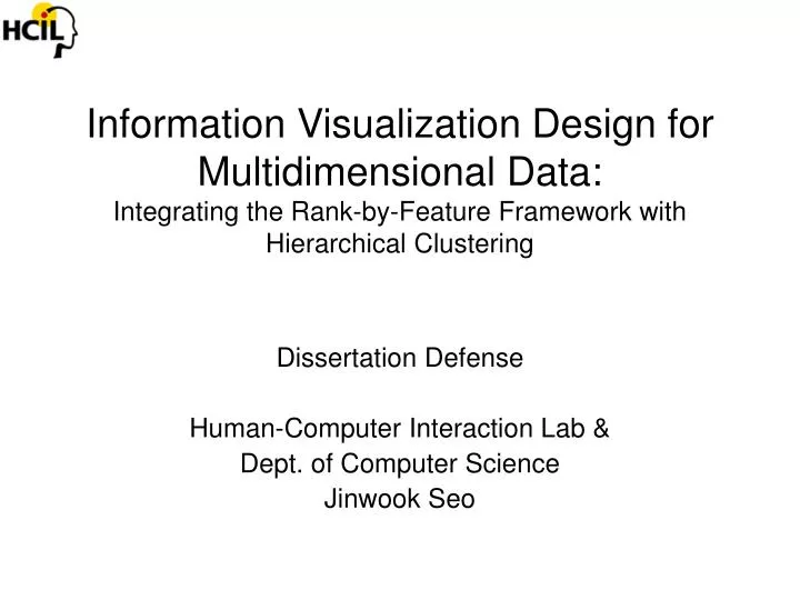 PPT - Information Visualization Design for Multidimensional Data ...