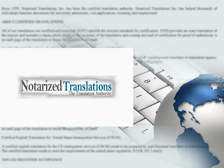 PPT - notarized translations - certified translation service PowerPoint ...