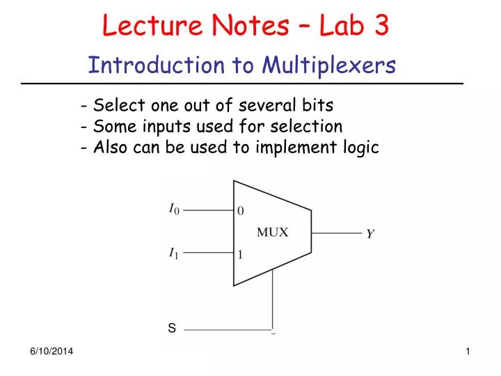 PPT - Introduction to Multiplexers PowerPoint Presentation, free ...