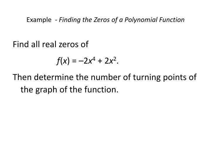 PPT - Graphs of Polynomial Functions PowerPoint Presentation - ID:1465662