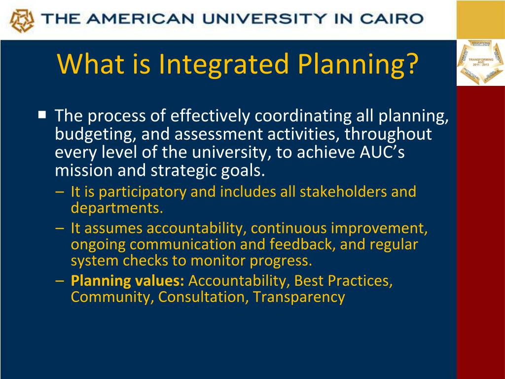 PPT - An Integrated Strategic Plan for AUC PowerPoint Presentation ...