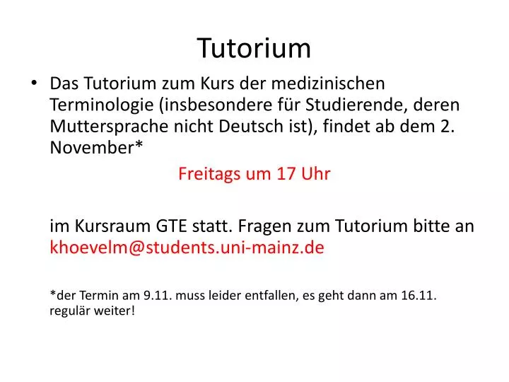 Tutorium