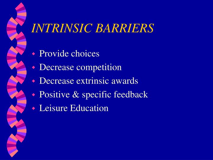 PPT - BARRIERS PowerPoint Presentation - ID:1467594