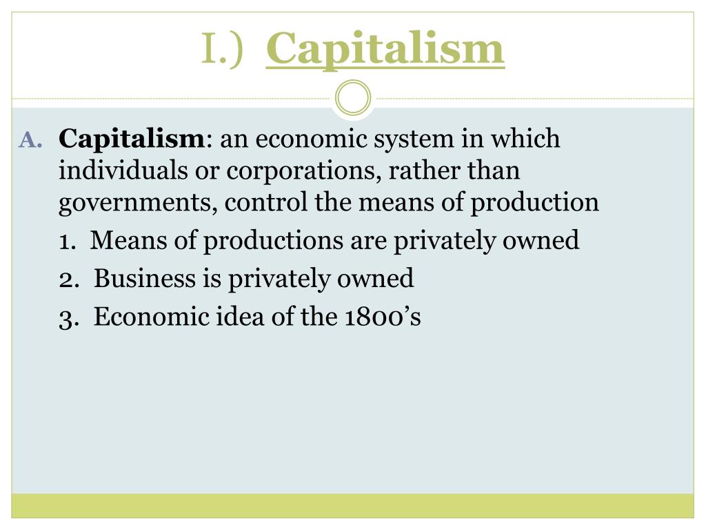 PPT - The Evolution of Economic Systems: From Capitalism to Socialism ...