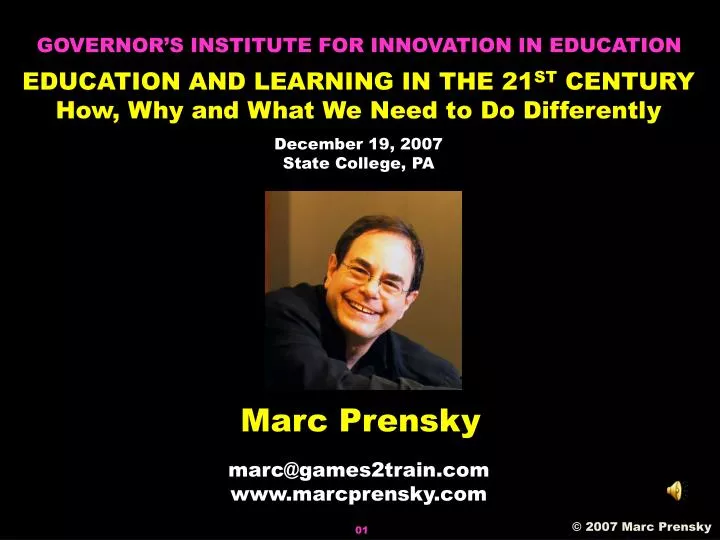 PPT - Marc Prensky PowerPoint Presentation, free download - ID:1469281