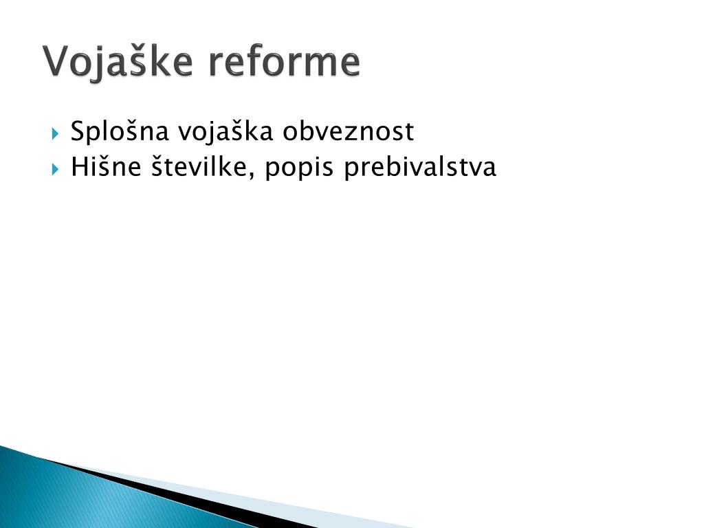 PPT - Razsvetljeni absolutizem REFORME MARIJE TEREZIJE IN JOŽEFA II ...