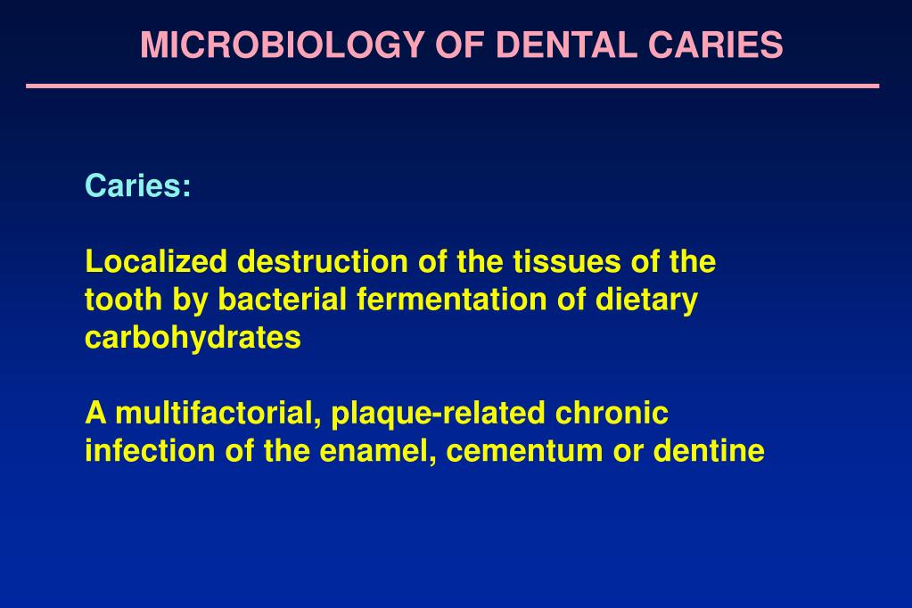 PPT - MICROBIOLOGY OF DENTAL CARIES PowerPoint Presentation, free ...