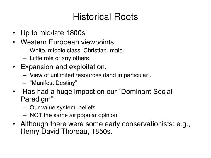 PPT - Historical Roots PowerPoint Presentation, free download - ID:1471219