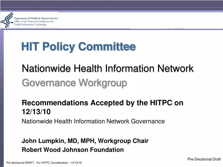 PPT - HIT Policy Committee PowerPoint Presentation, free download - ID ...
