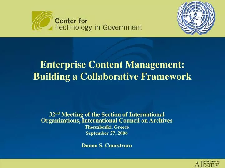 PPT - Enterprise Content Management: Building a Collaborative Framework PowerPoint Presentation ...