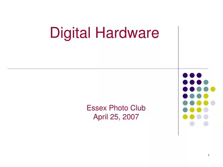 PPT - Digital Hardware PowerPoint Presentation, free download - ID:1472038