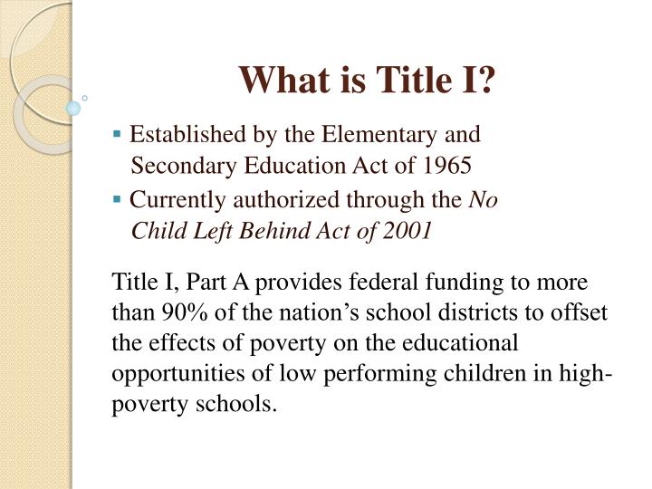 PPT - Designing a Quality Title I Program PowerPoint Presentation - ID ...