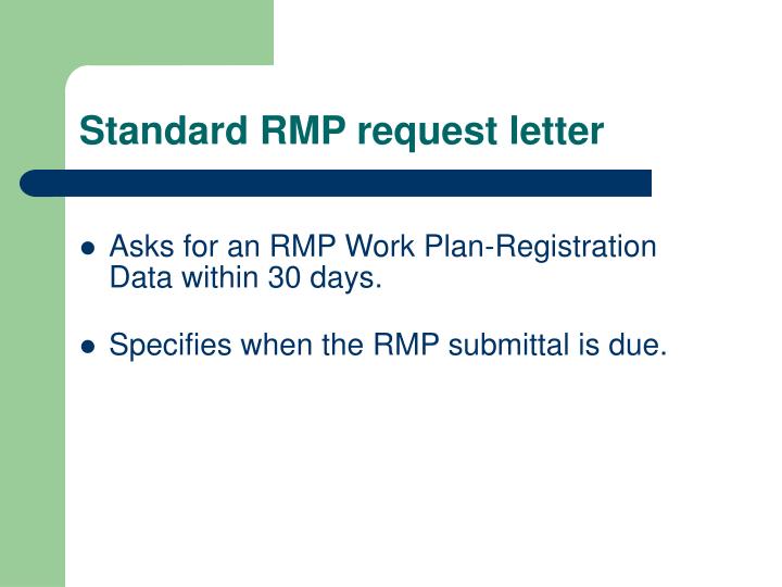 PPT - The Risk Management Plan (RMP) Acceptance Process PowerPoint ...