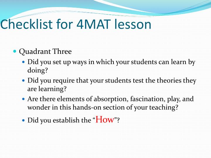 PPT - 4MAT by Bernice McCarthy PowerPoint Presentation - ID:1472409