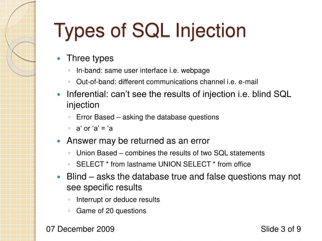 PPT - SQL Injection Primer PowerPoint Presentation, free download - ID ... PPT - SQL Injection Primer PowerPoint Presentation, free download - ID ...