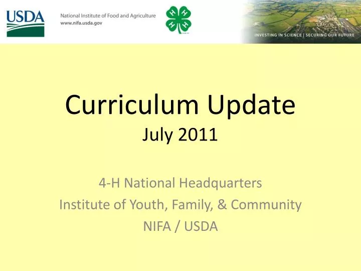 PPT - Curriculum Update July 2011 PowerPoint Presentation, free ...