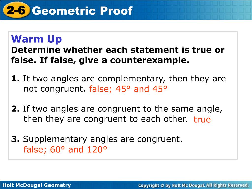 PPT - Warm Up Determine whether each statement is true or false. If ... PPT - Warm Up Determine whether each statement is true or false. If ...
