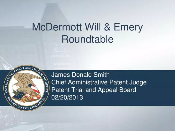 PPT - McDermott Will & Emery Roundtable PowerPoint Presentation, free ...
