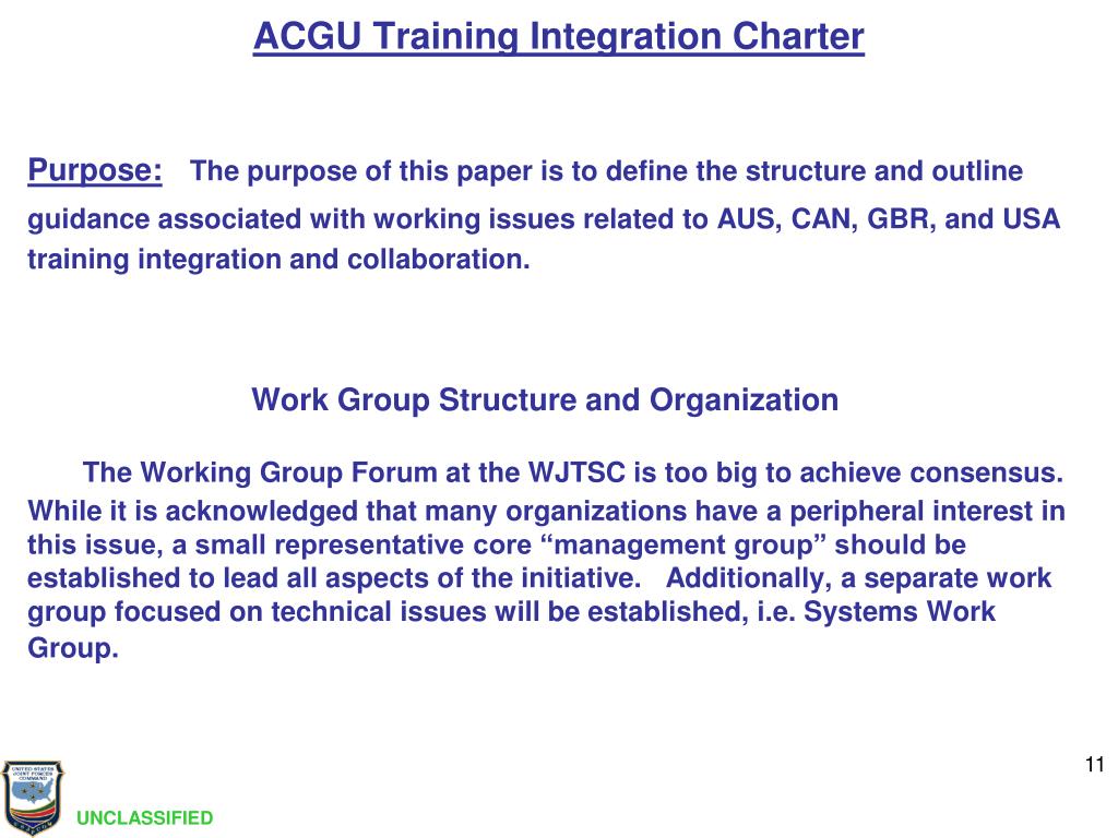 PPT - ACGU (formerly ABCA) Training Integration General Session Work ...