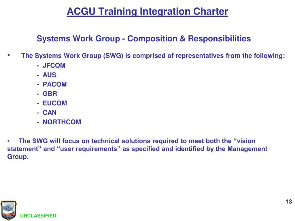 PPT - ACGU (formerly ABCA) Training Integration General Session Work ...