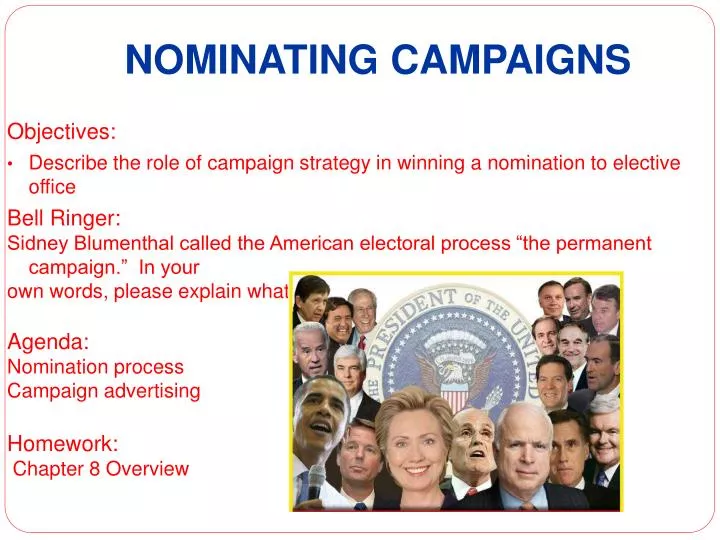 PPT - NOMINATING CAMPAIGNS PowerPoint Presentation, free download - ID:1473410